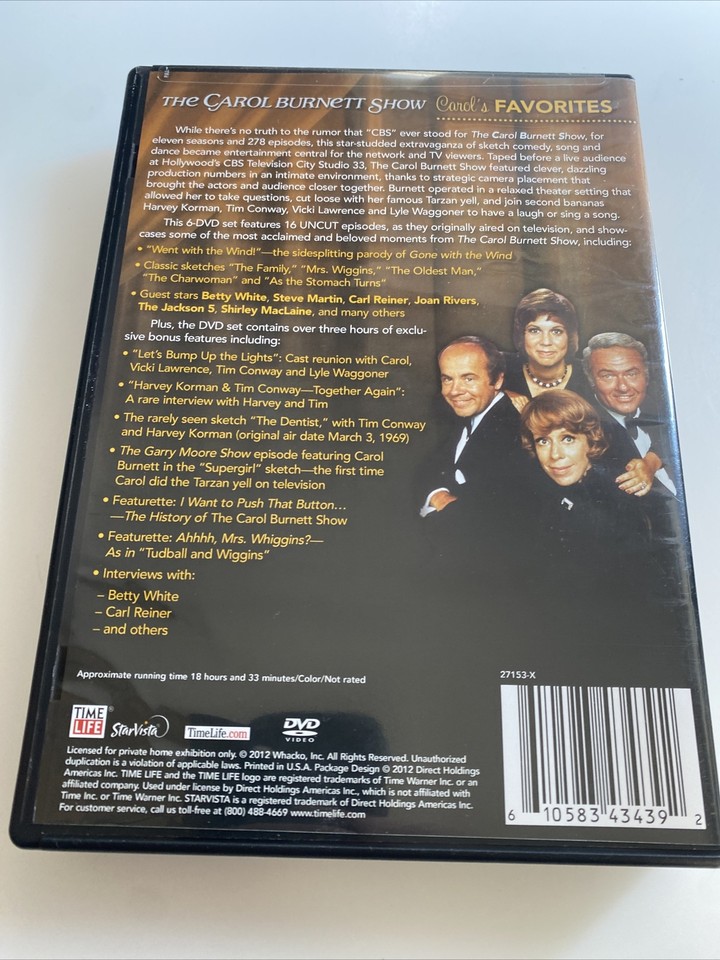 The Carol Burnett Show DVD Carol's Favorites [Collectors Edition ...