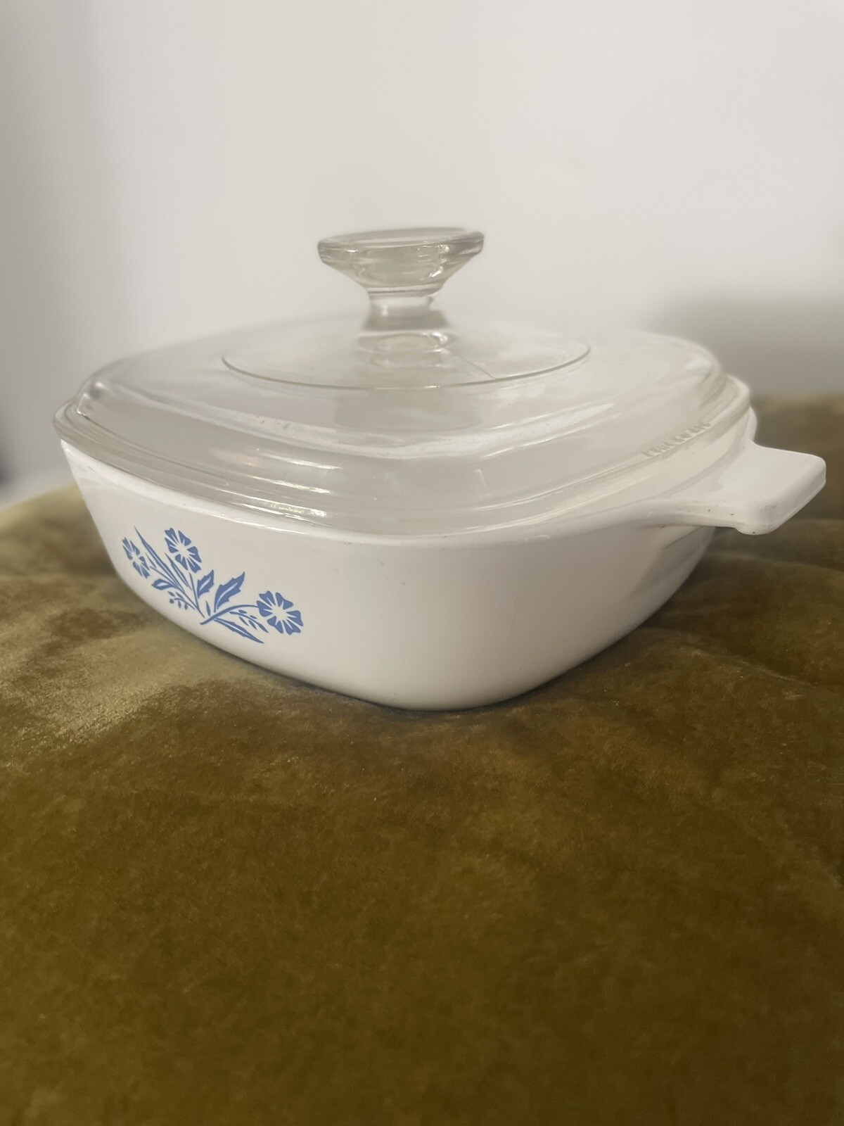 BLUE CORN FLOWER CORNING WARE P-1-B 1 QT. MADE IN U.S.A FOR RANGE ...