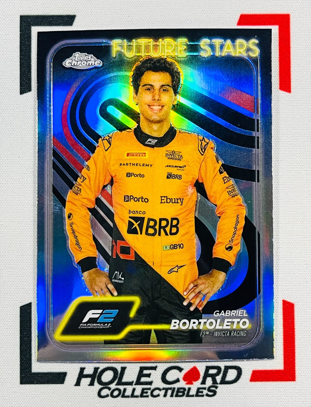GABRIEL BORTOLETO 2024 Topps Chrome Formula 1 F1 F2 28 Silver gabriel-bortoleto-2024-topps-chrome-formula-1-f1-f2-28-silver