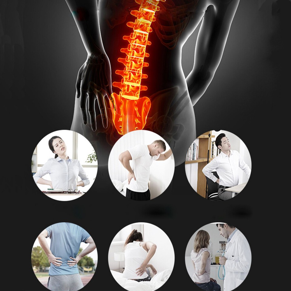 Magnetic Self Heating Back Support Brace Lumbar Lower Waist Belt Pain ...