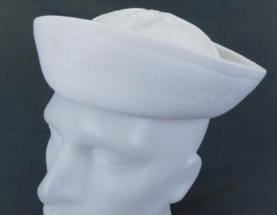 US Navy Dixie Cap 7 1/4 & 22 3/4 White Type III Service Dress Hat CNT ...