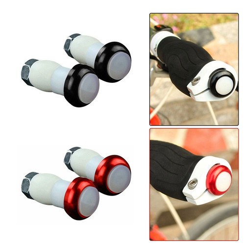2Pcs Cycling Handle Bar Ends Plug LED Safety Turn Signal Light Bike ...