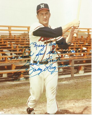 Autographed Photo - JOHNNY LOGAN - Milwaukee BRAVES - Deceased 2013 | eBay