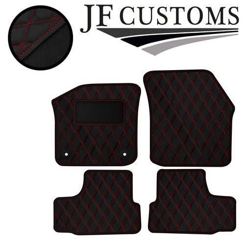 RED DIAMOND STITCH VINYL 4X TAILORED FLOOR CARPET FOR VW UP 5DR 12-21 ...