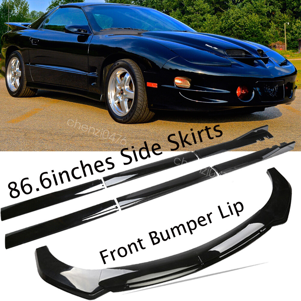 For Pontiac Firebird Glossy Front Lower Bumper Lip Splitter Spoiler ...