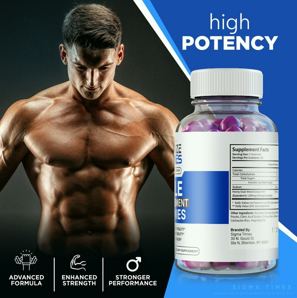 Energize Male Gummies, Gummy for Men to Help with Vitality and Virility ...