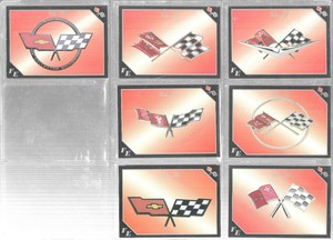 Lot Of 11 Vette Set Flag Emblems Corvette Trading Cards 1991 Inaugural ...