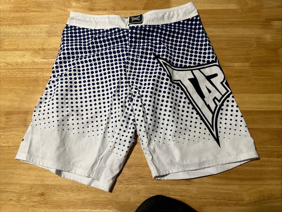 Tapout Shorts Mens Size 34 White Blue Spots BoardShorts Retro Y2K 2000s ...