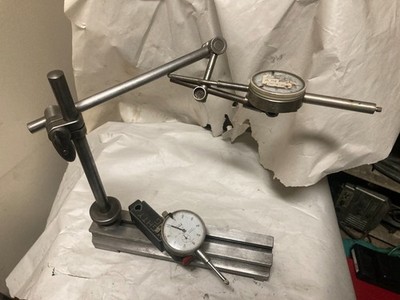 STARRETT / BROWN SHARPE TYPE DIAL INDICATOR STAND X 2 INDICATORS | eBay