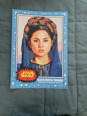 2022 Topps Star Wars Living Set FINE PRINT 10”x14” #158 QUEEN BREHA ...