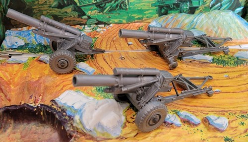 Lot Of 3 Marx Battleground Army Plastic Firing Howitzer Cannons 1960s ...