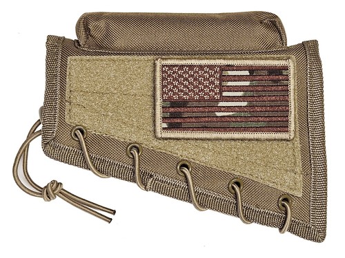 Tan Cheek Rest Stock Riser + Multicam FLAG Patch for Ruger M77 Scout ...