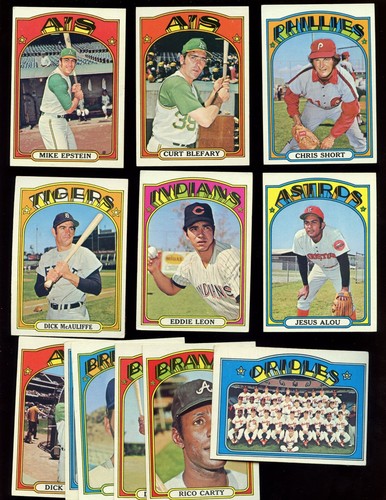 1972 Topps Baseball Card Lot All HIGH Numbers 12 Different EX+/NRMT | eBay