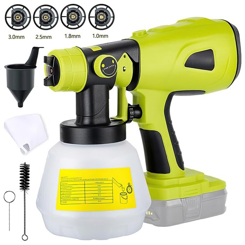 Cordless High Pressure Airless Spray Gun Paint Sprayer For Ryobi 18V ...