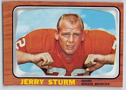 1966 JERRY STURM - Topps Football Card - # 44 - DENVER BRONCOS | eBay