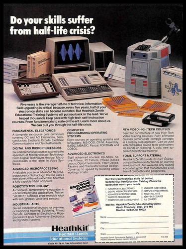 1984 Heathkit/Zenith Educational Systems PRINT AD Retro Computers PC ...