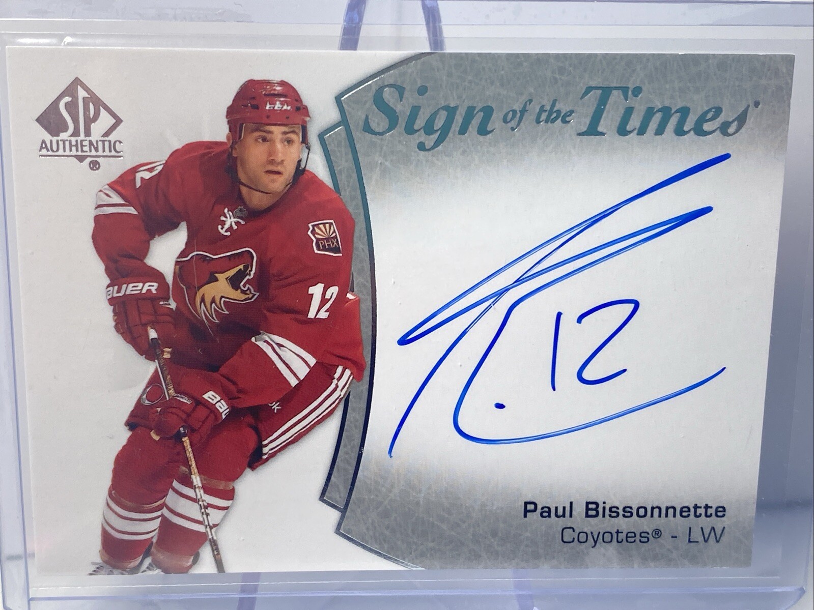 2021-22 Upper Deck SP Authentic Sign Of The Times Paul Bissonnette Auto ...
