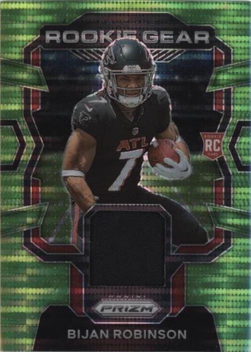 2023 Panini Prizm - Rookie Gear Bijan Robinson #RG-BR Neon Green Pulsar ...