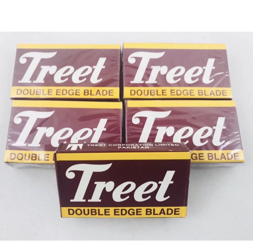 50 Treet Double Edge Safety Razor Shaving Blades Carbon Steel Black 2 ...