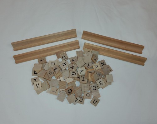 SCRABBLE 90 Extra Letter Tiles & 4 Holding Trays, Replacement or Arts ...