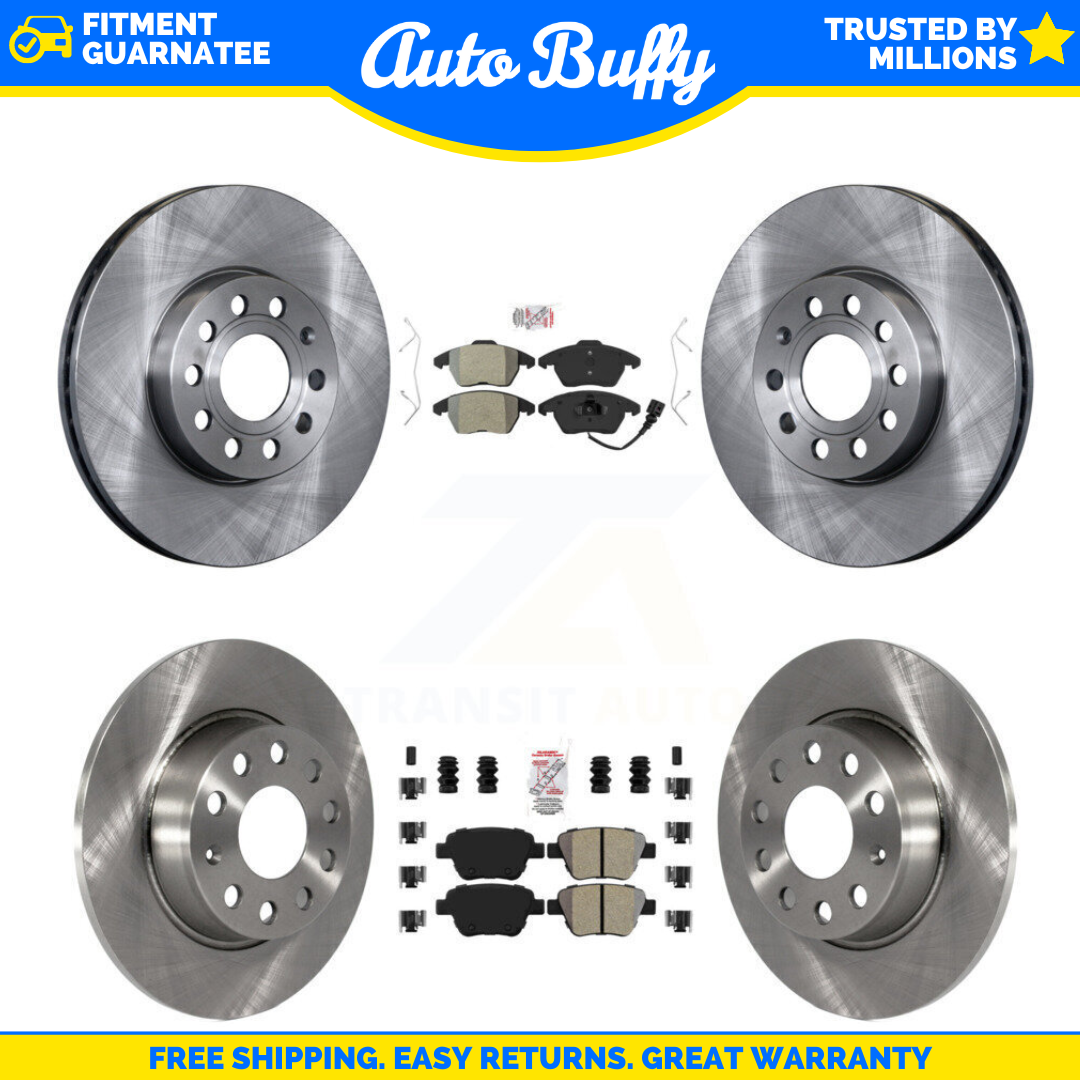 Front Rear Integrally Molded Pad And Disc Brake Rotors Kit For ...