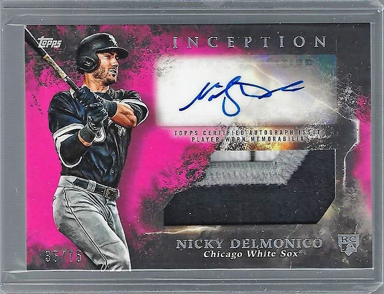2018 Topps Inception Nicky Delmonico Rookie 3 Color Patch Autograph ...
