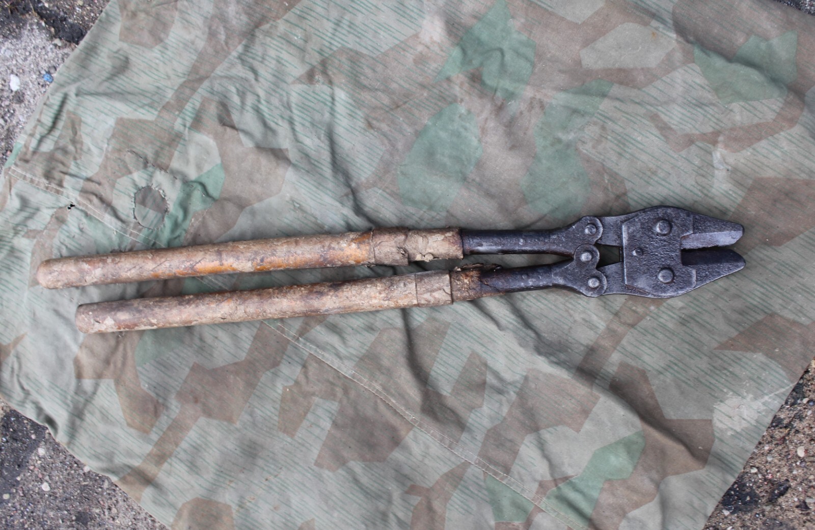 ORIGINAL WW2 ERA GERMAN PIONEER ENGINEER BARBED WIRE CUTTERS WH/SS BIG ...