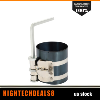 Piston Ring Compressor Professional Piston Install Tool with Wrench 2-1 ...