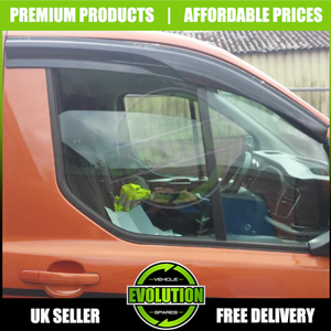 FITS FORD TRANSIT CUSTOM WIND DEFLECTORS RAIN SMOKE 2013 - 2020 SET OF ...