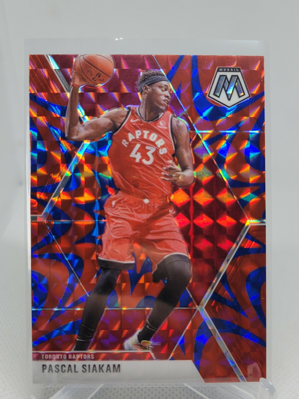 Pascal Siakam 2019-20 Panini Mosaic Blue Reactive Prizm #19 A7A | eBay