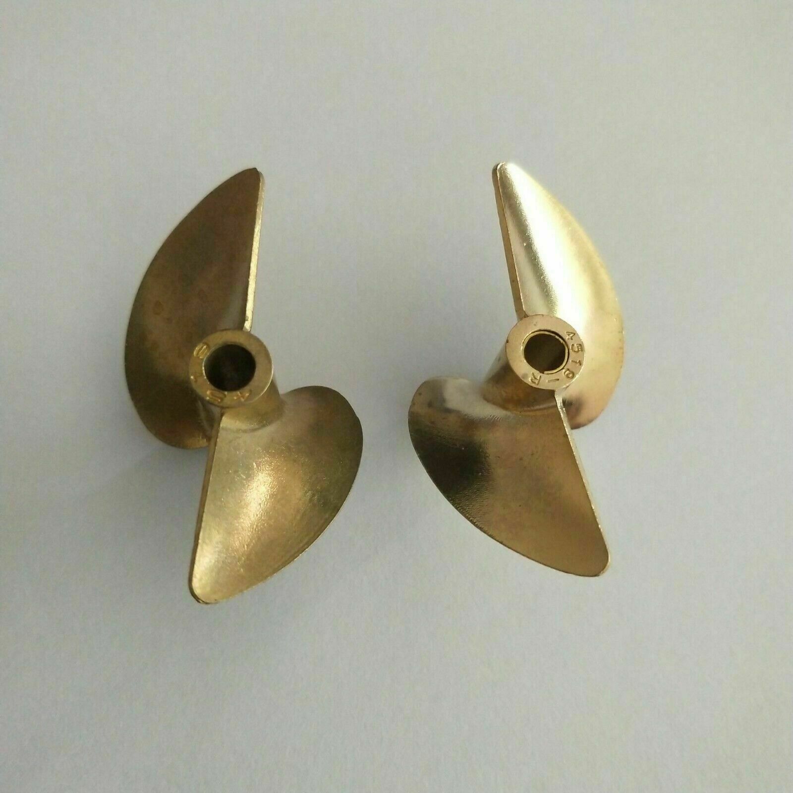 Quality Brass 4519 Left Right Propellers Dia 45mm P1.9 for 4mm Shaft RC ...