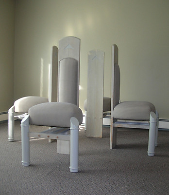 RARE "JACK LARIMORE" SIGNED (4) CHAIRS 1984 ORGANIC STUDIO ART ...