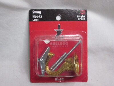 Swag Hook large Bulldog hardware HI-92 151845 Bright Brass hanger ...