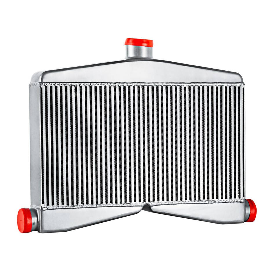 Twin Turbo Intercooler Dual 2.5 Inlet 3" Center Outlet 2-In-1-Out 24 ...
