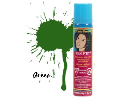 Jerome Russell Temporary Hair Color Spray Green 2.2 oz | eBay