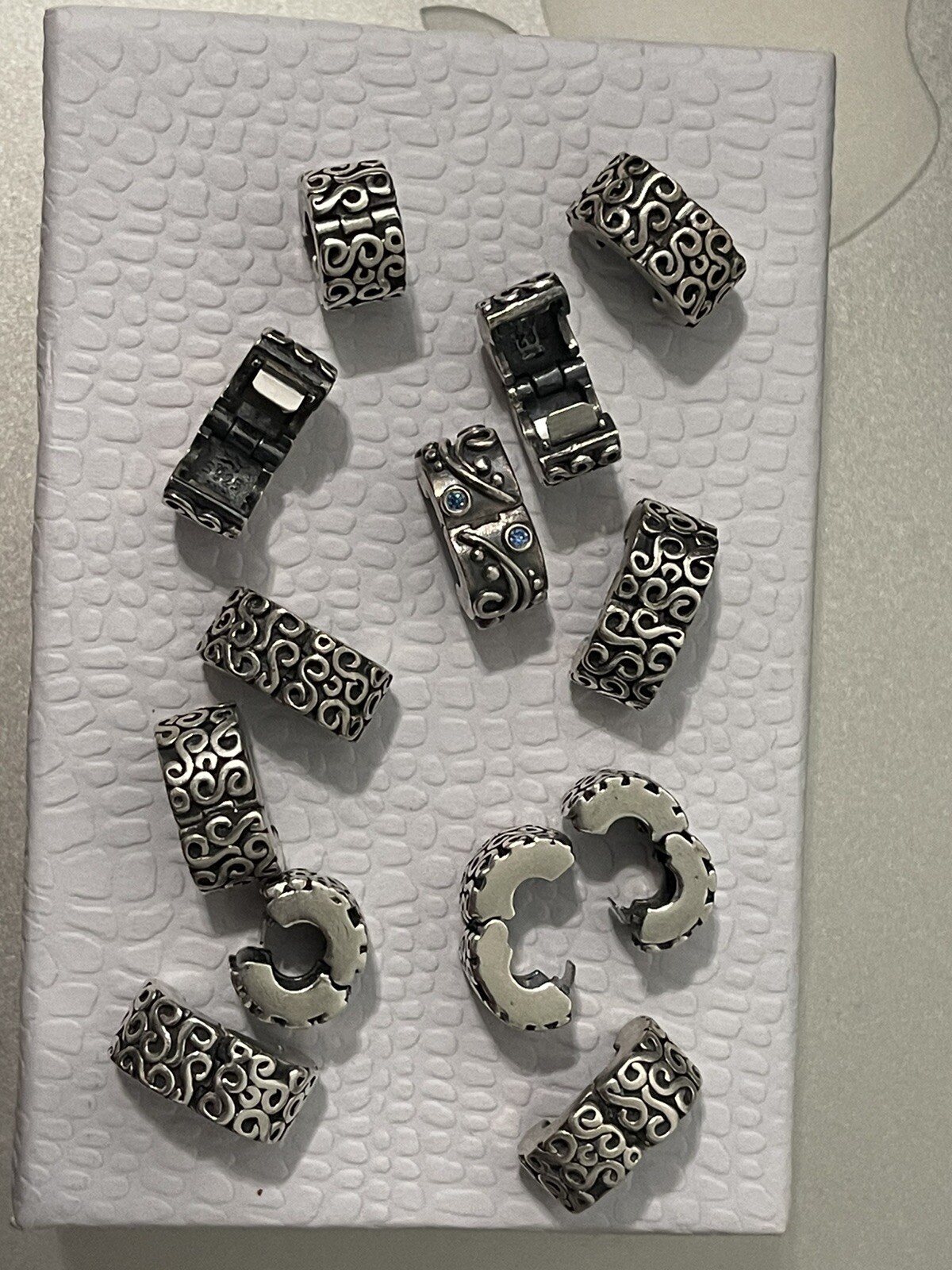 authentic pandora Blue Stone Tendril And S Clips Reti… - Gem