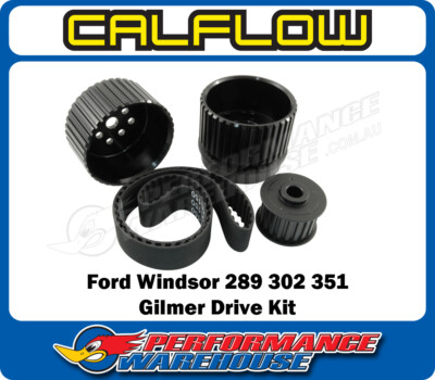 FORD WINDSOR 289 302 351 GILMER DRIVE KIT BLACK BILLET ALUMINIUM WITH ...