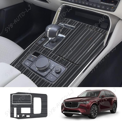 For 2024-2025 Mazda CX-90 Wood Grain ABS Console Gear Shift Panel Cover ...