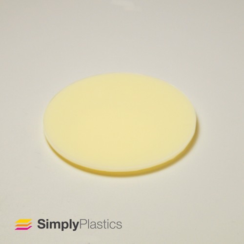 Perspex® Laser Cut Ivory 133 Acrylic Plastic Disc / Various Imperial ...