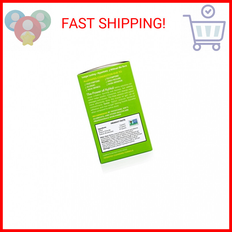 Xlear Natural Nasal Rinse Refill Packets, Saline Neti Pot Sinus Rinse ...