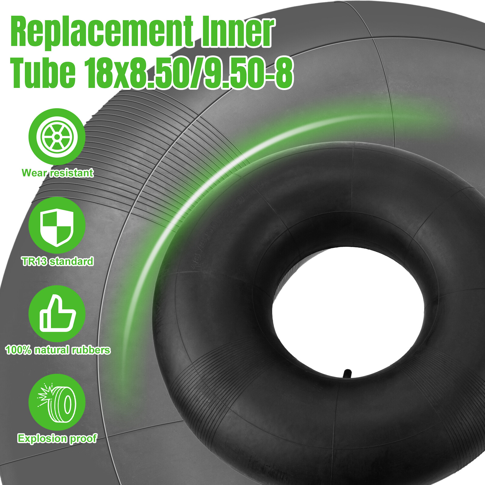 2PCS Inner Tubes 15x6.00-6, 18x8.50/9.50-8, 20x8.00/10.00-8 Ride On ...