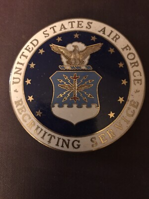 LARGE USA UNITED STATES AIR FORCE RECRUITING SERVICE BADGE 2.5” | eBay