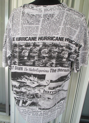 T SHIRT HURRICANE ANDREW MIAMI 1992 ALL OVER PRINT XLG | eBay