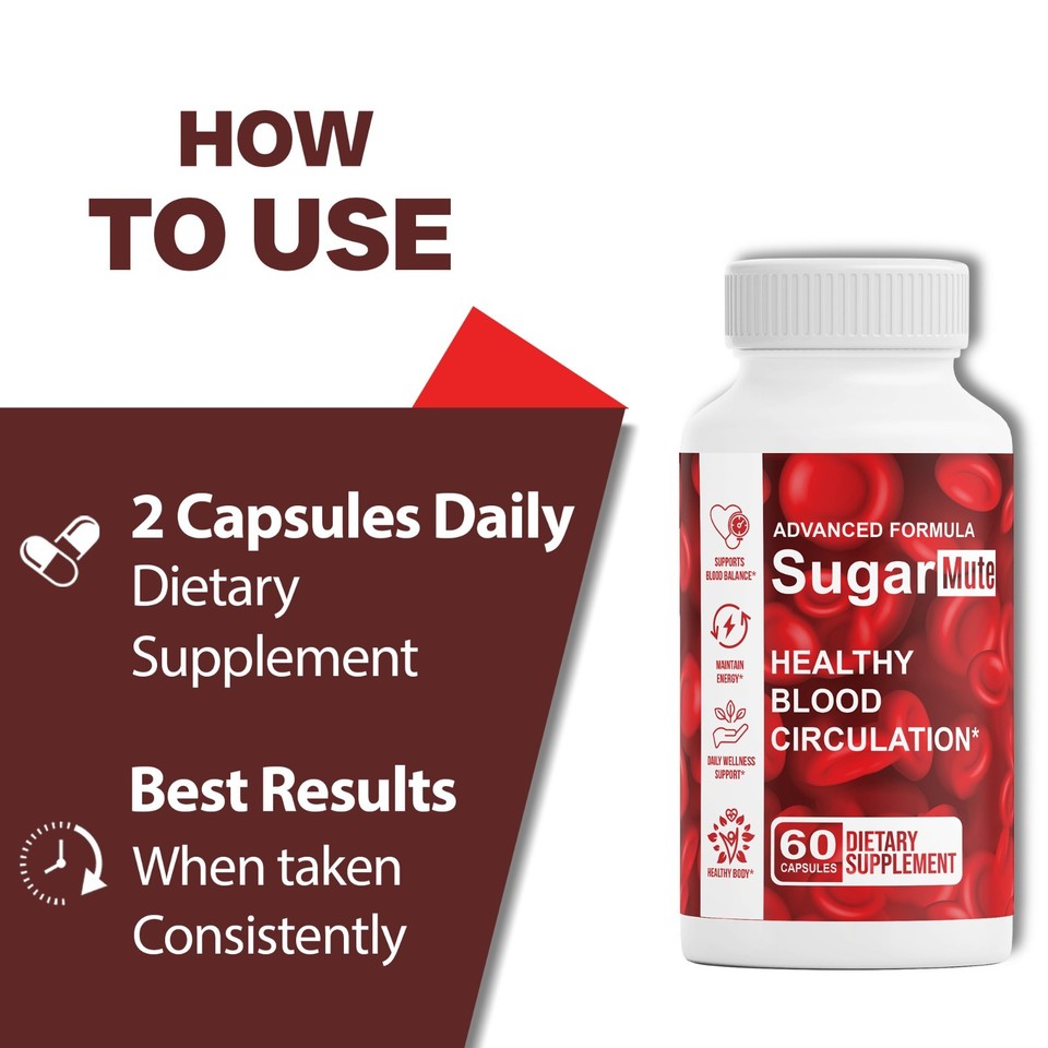 (5 Pack) Sugar Mute Capsules, SugarMute Premium Blood Health Support | eBay