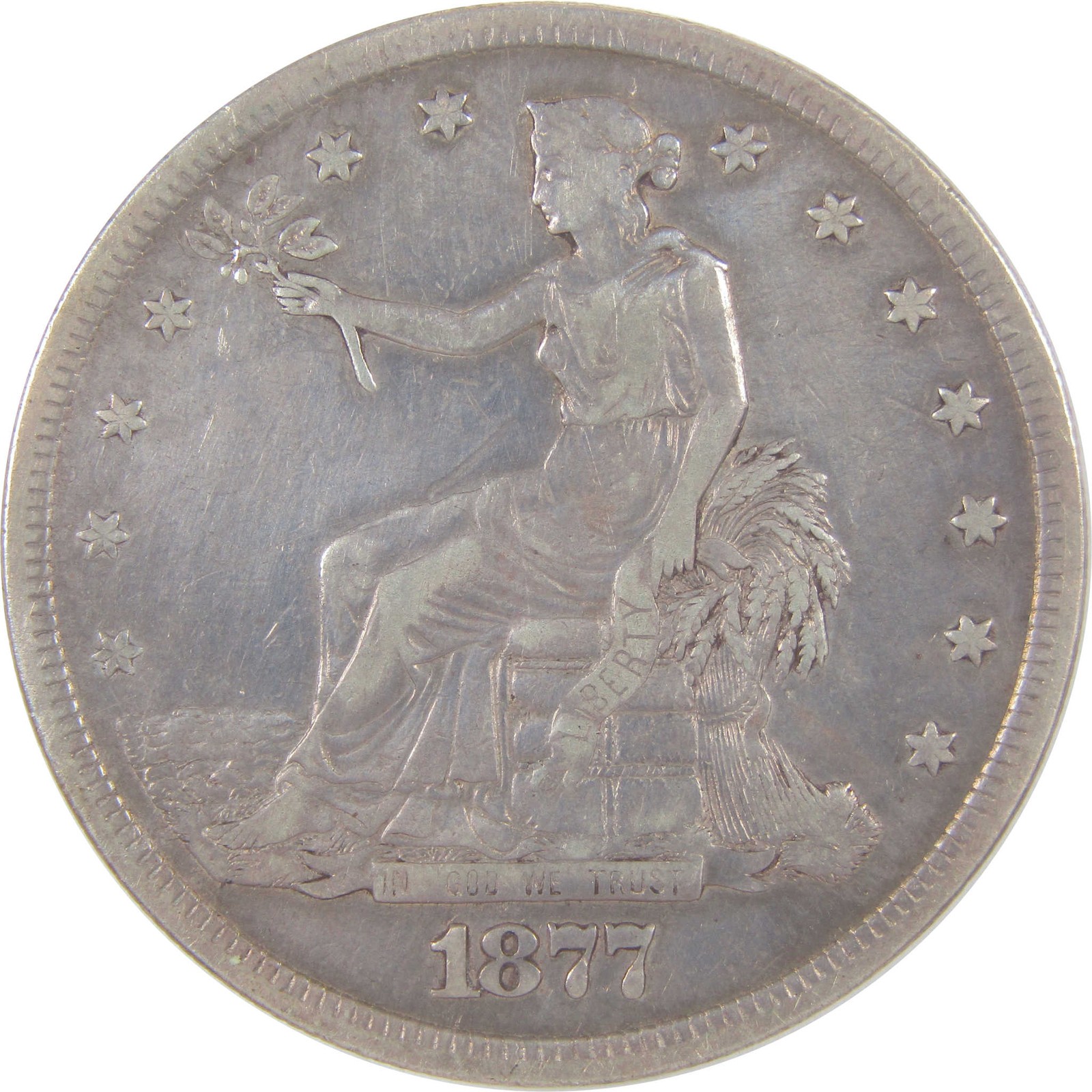 1877 S Trade Dollar VF Very Fine Details Silver $1 Coin SKU:I18842 | eBay