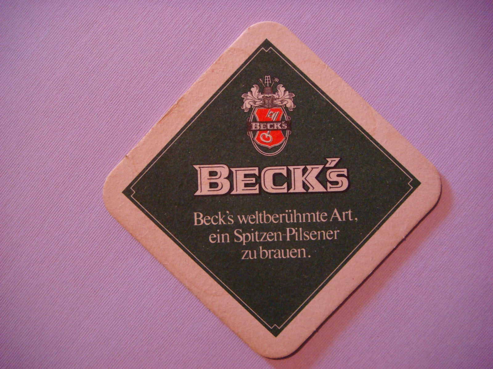 Vintage Beer Coaster ~*~ Brauerei Beck & Co Pilsener, Bremen, GERMANY ...
