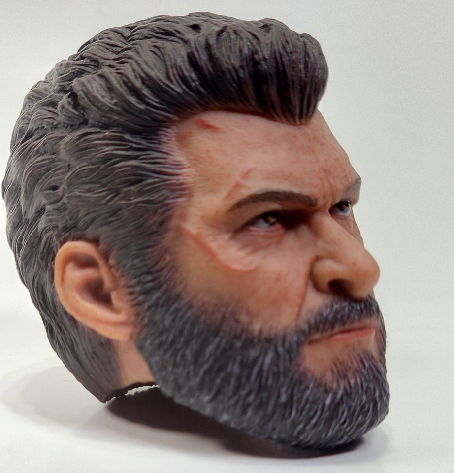 1/6 Wolverine Logan Wolf Head Sculpt Angry MEAN FACE Bloody SCRATCHES 1 ...