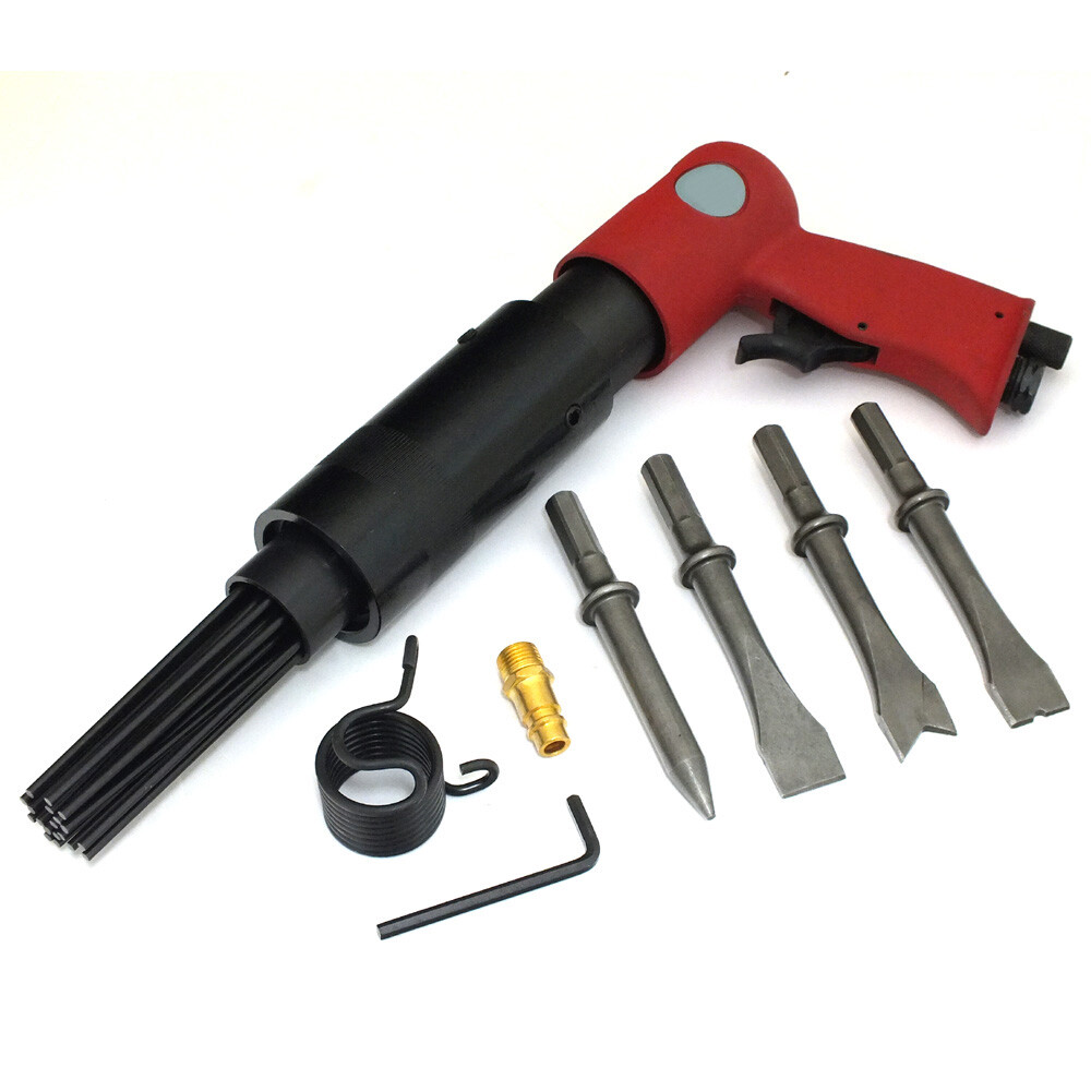 150mm AIR HAMMER DRILL GUN WITH 4 CHISELS + | Grelly UK