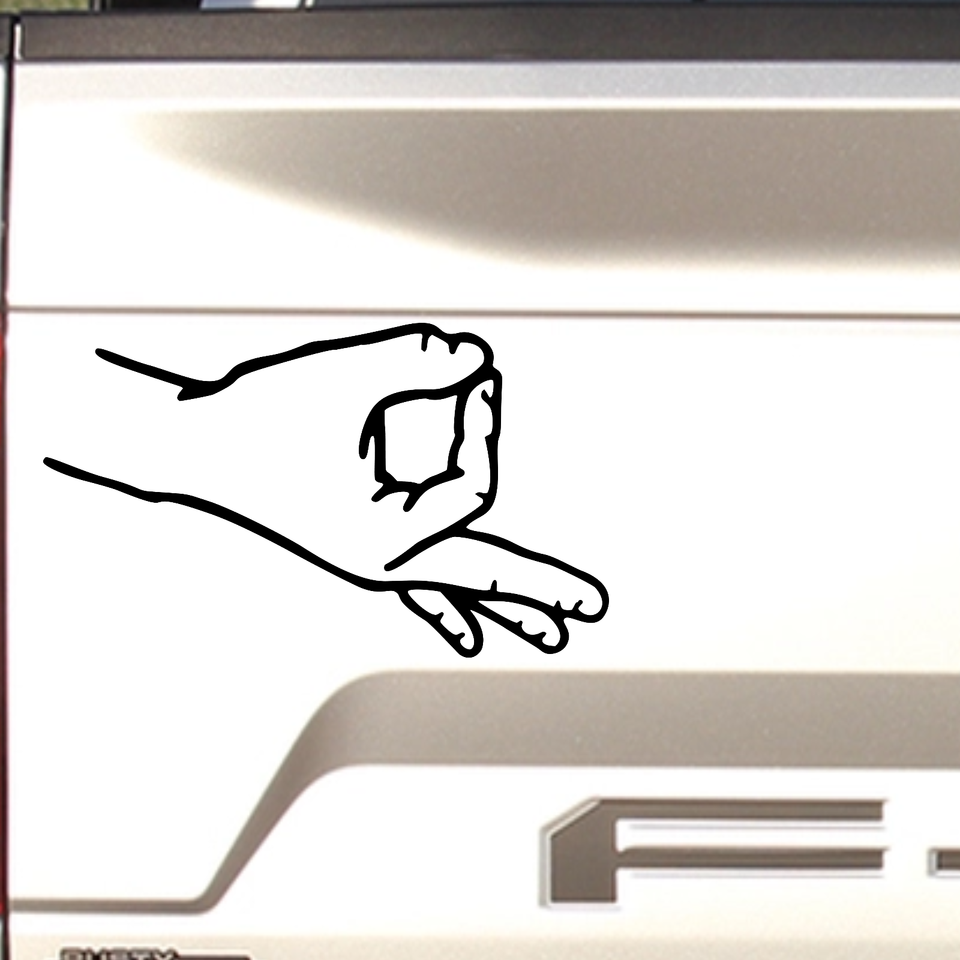 Circle Game Decal Hand Finger Car Truck Tumbler Laptop Sticker 22 ...