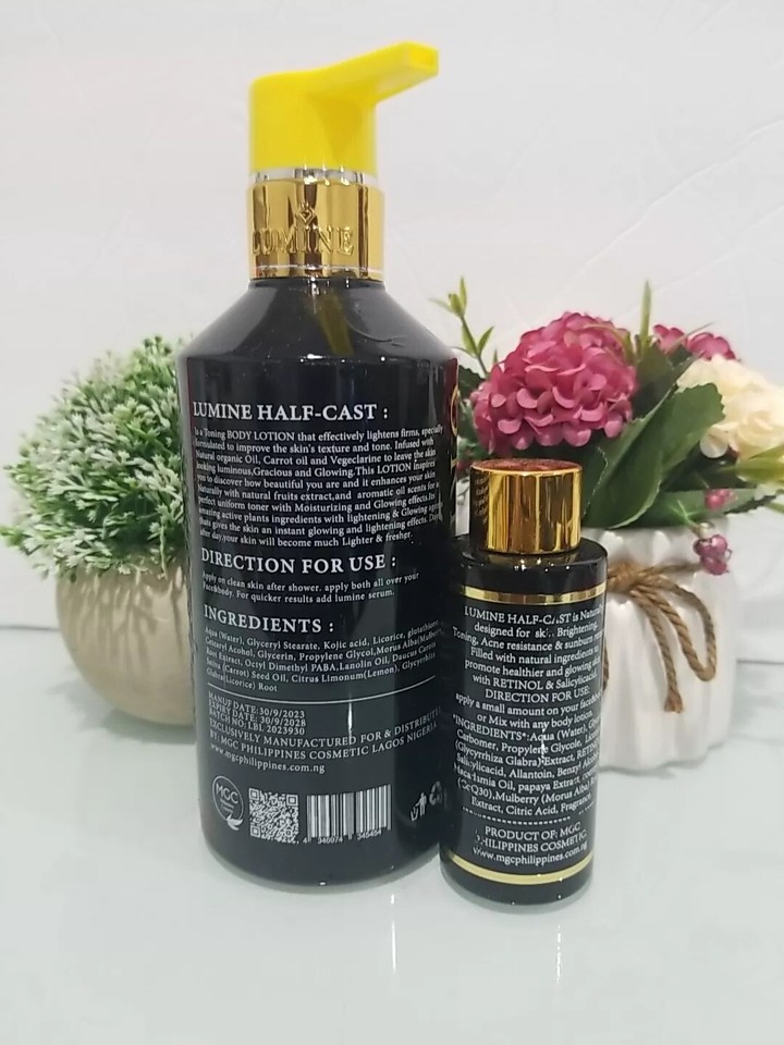 Lumine HC Lightening & Toning Face & Body Lotion 400ml & Lumine Serum 50ml | eBay